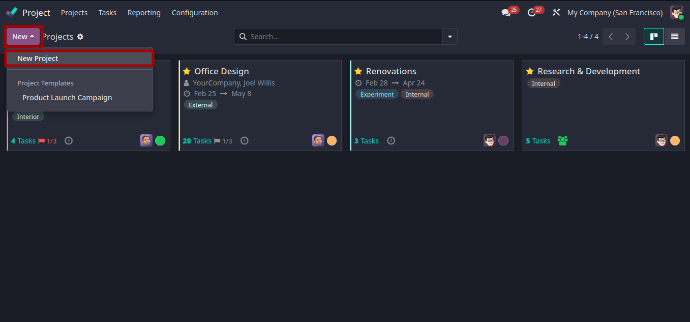 Project Module in Odoo 19
